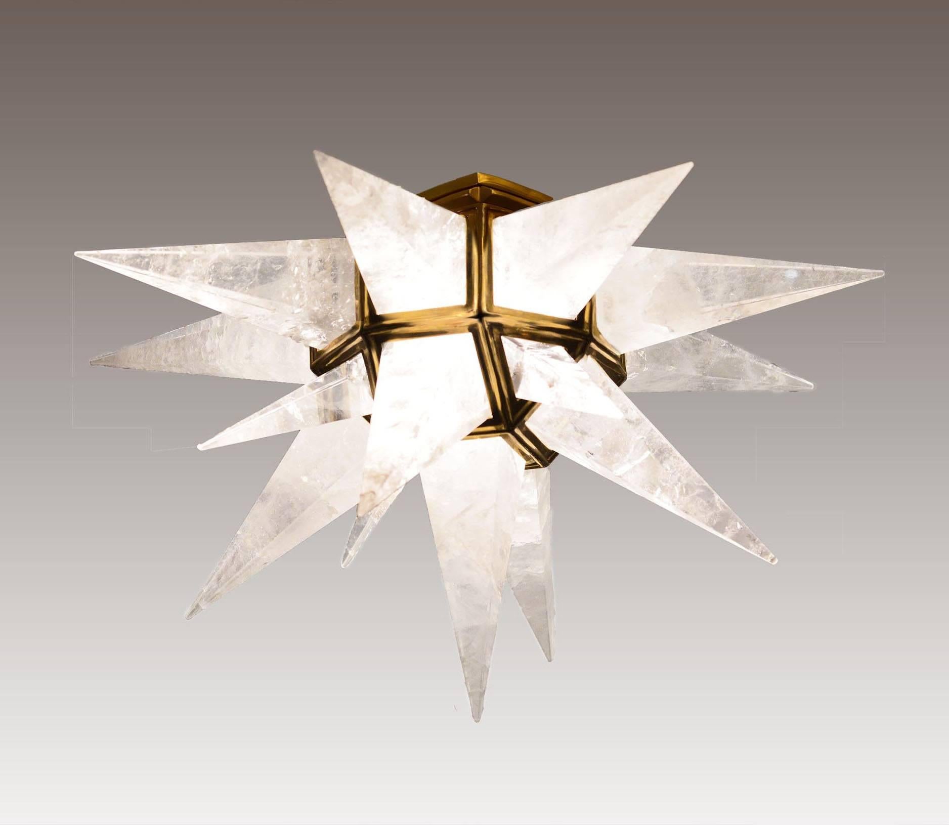 Contemporary Rock Crystal Quartz Flush Mount at 1stDibs