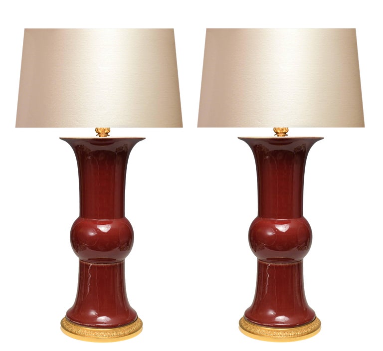 A Pair Of Oxblood Porcelain Lamps at 1stDibs