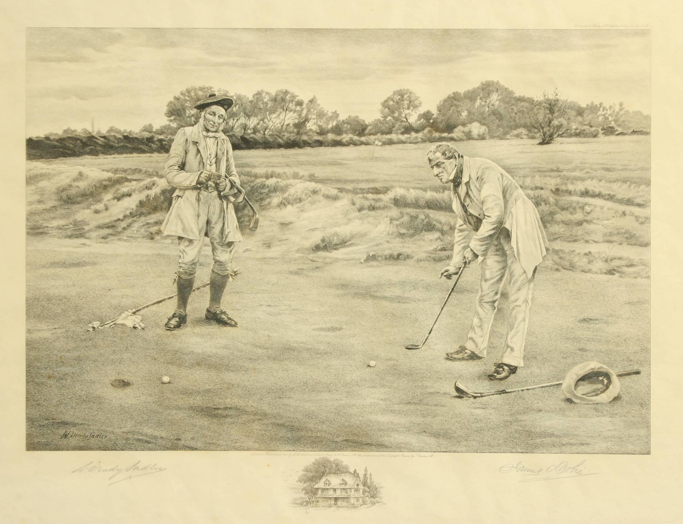 Vintage Golf Print 'The Stymie' at 1stDibs