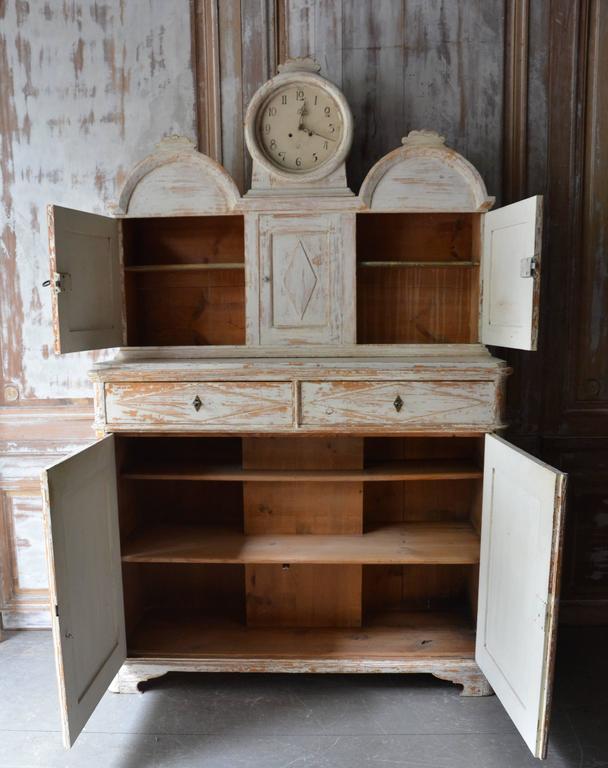 Rare Swedish Gustavian Clock Cupboard at 1stDibs