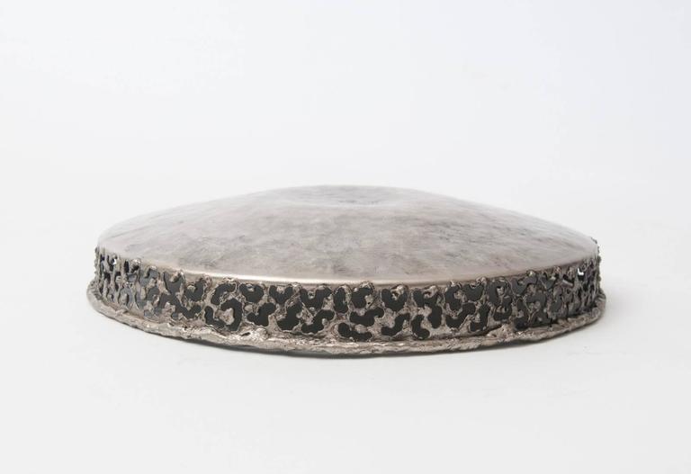 Torch Cut and Hammered Shallow Metal Bowl by Marcello Fantoni For Sale ...