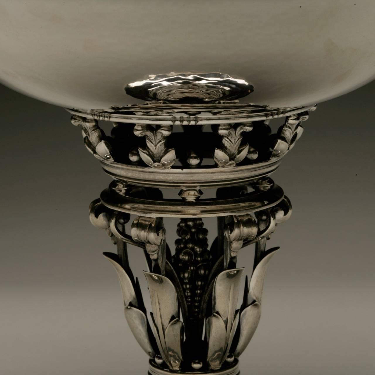 Georg Jensen Sterling Silver Centerpiece Bowl No. 252 by Johan Rohde at ...