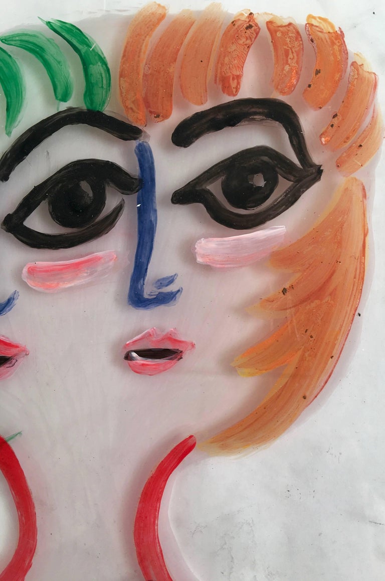 Gio Ponti Portrait on Perspex of "Le Gemelle", Late 1960 at 1stDibs