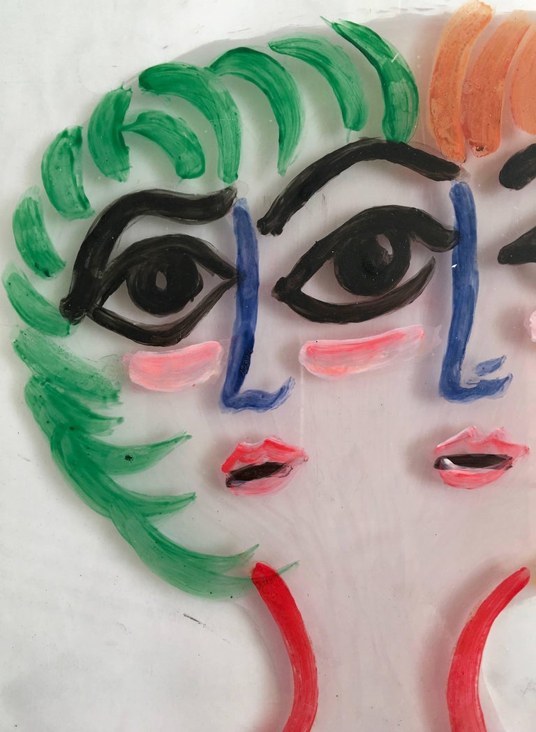 Gio Ponti Portrait on Perspex of "Le Gemelle", Late 1960 at 1stDibs