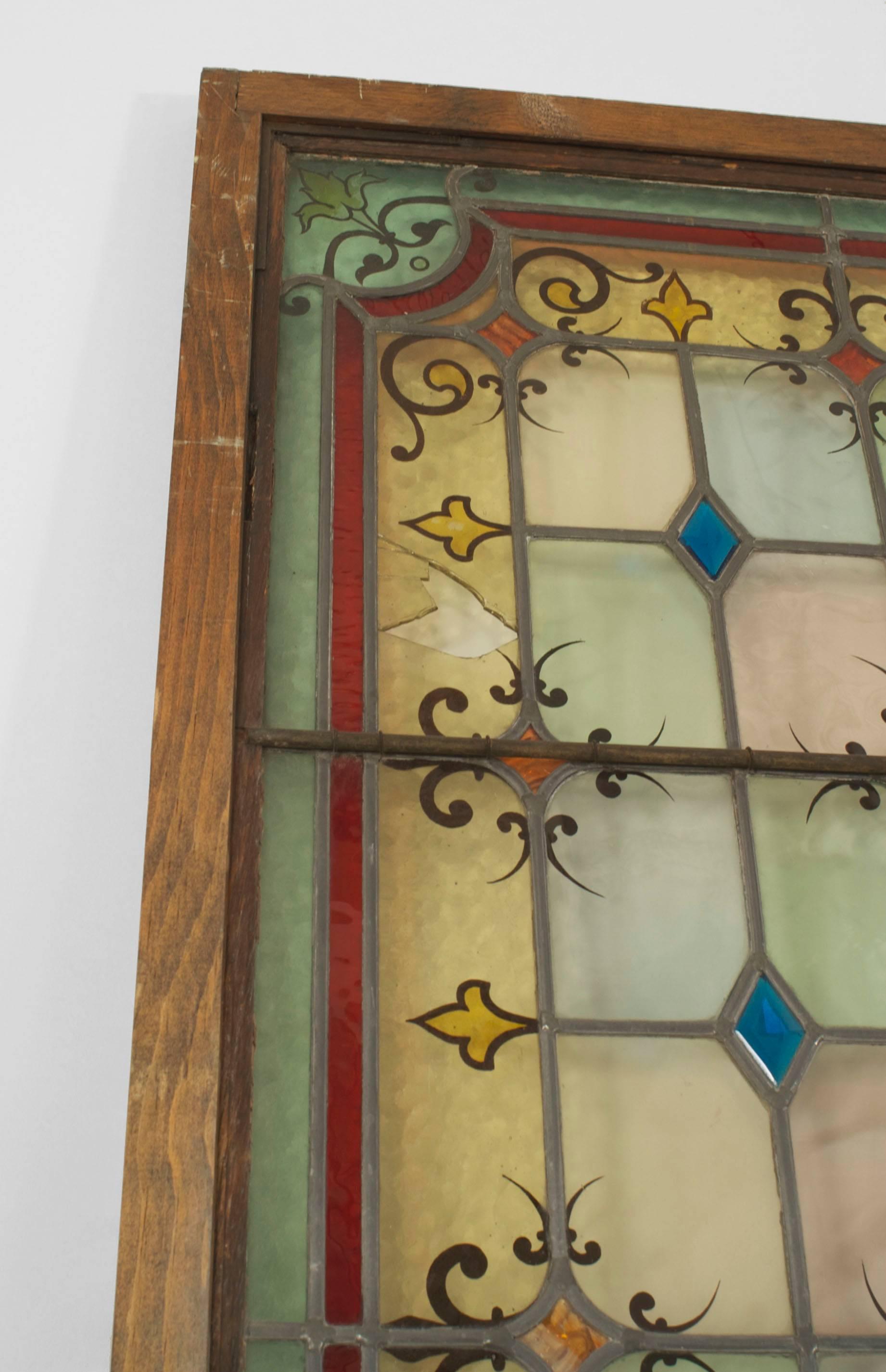 Turn-of-the-Century English Stained Glass Window Panels at 1stDibs