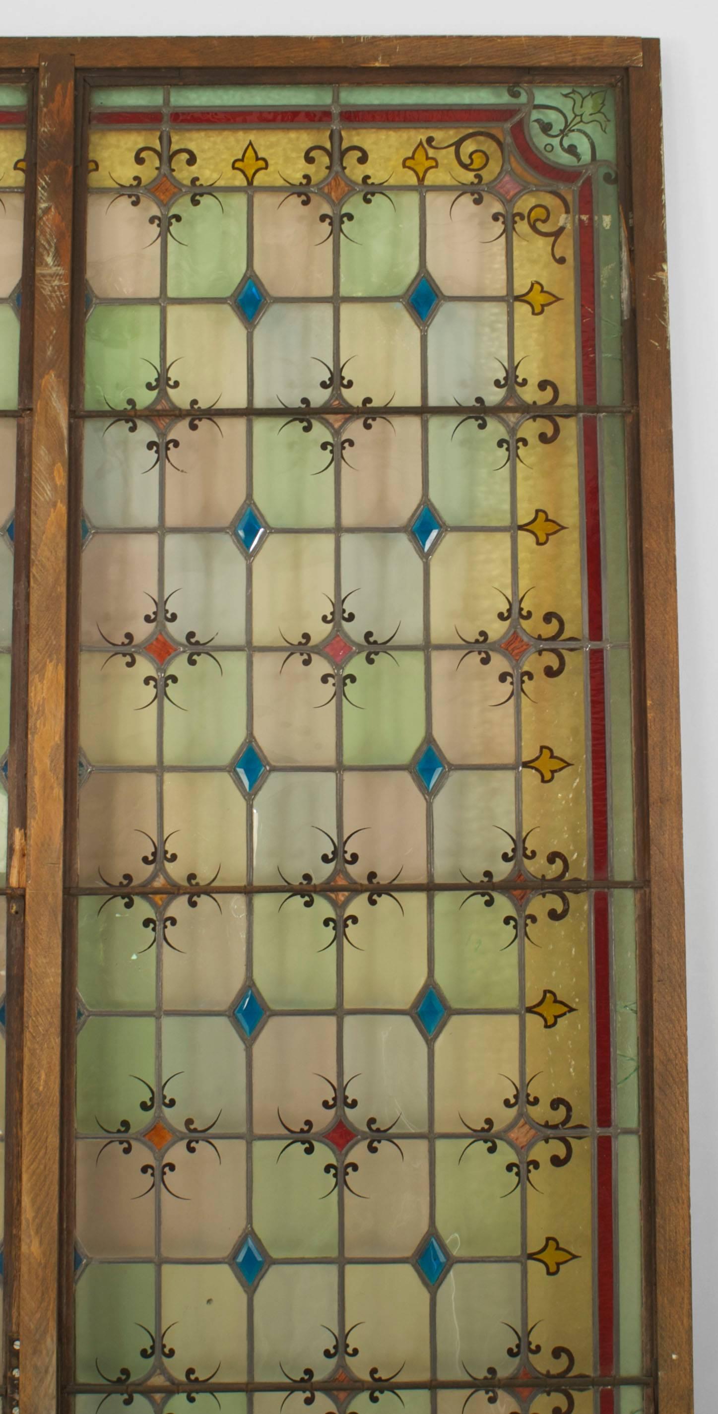 Turn-of-the-Century English Stained Glass Window Panels at 1stDibs