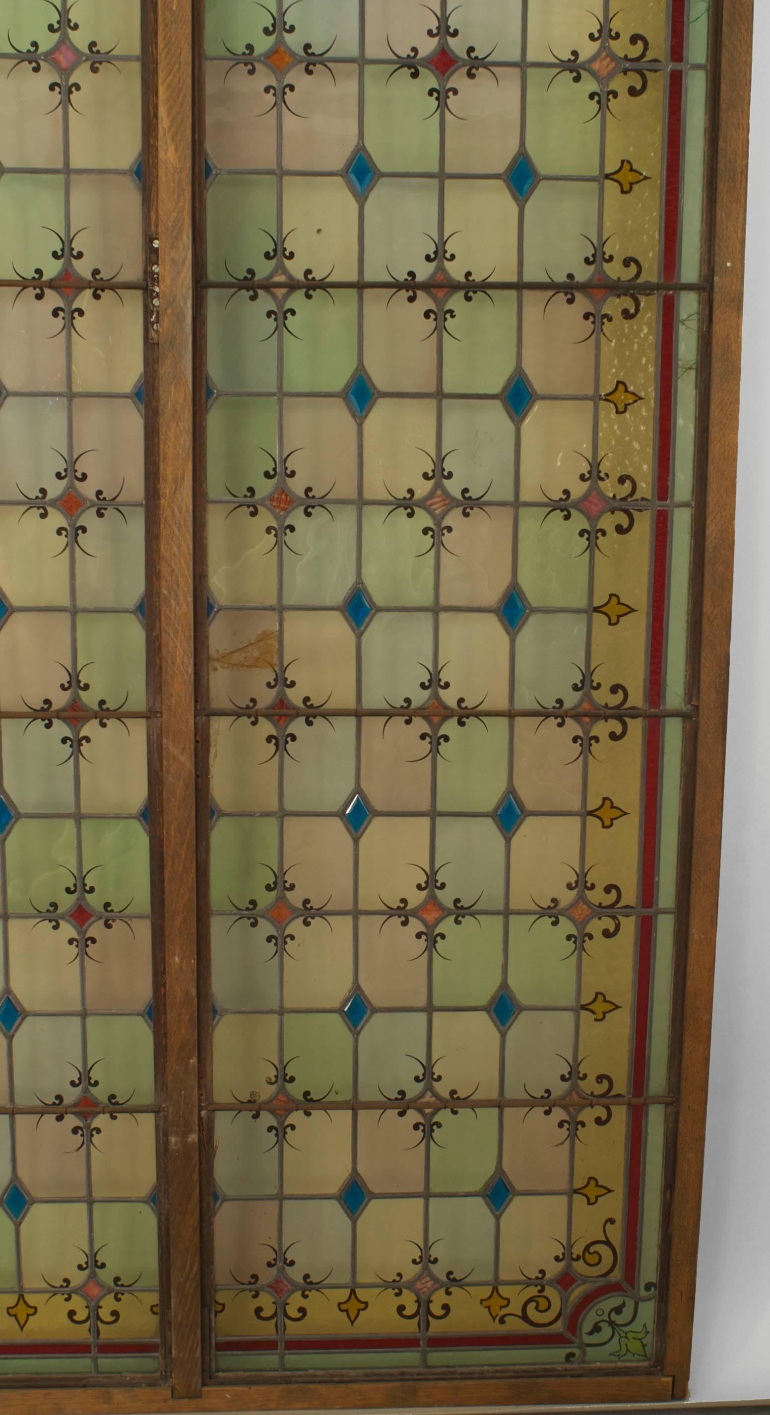 Turn-of-the-Century English Stained Glass Window Panels at 1stDibs