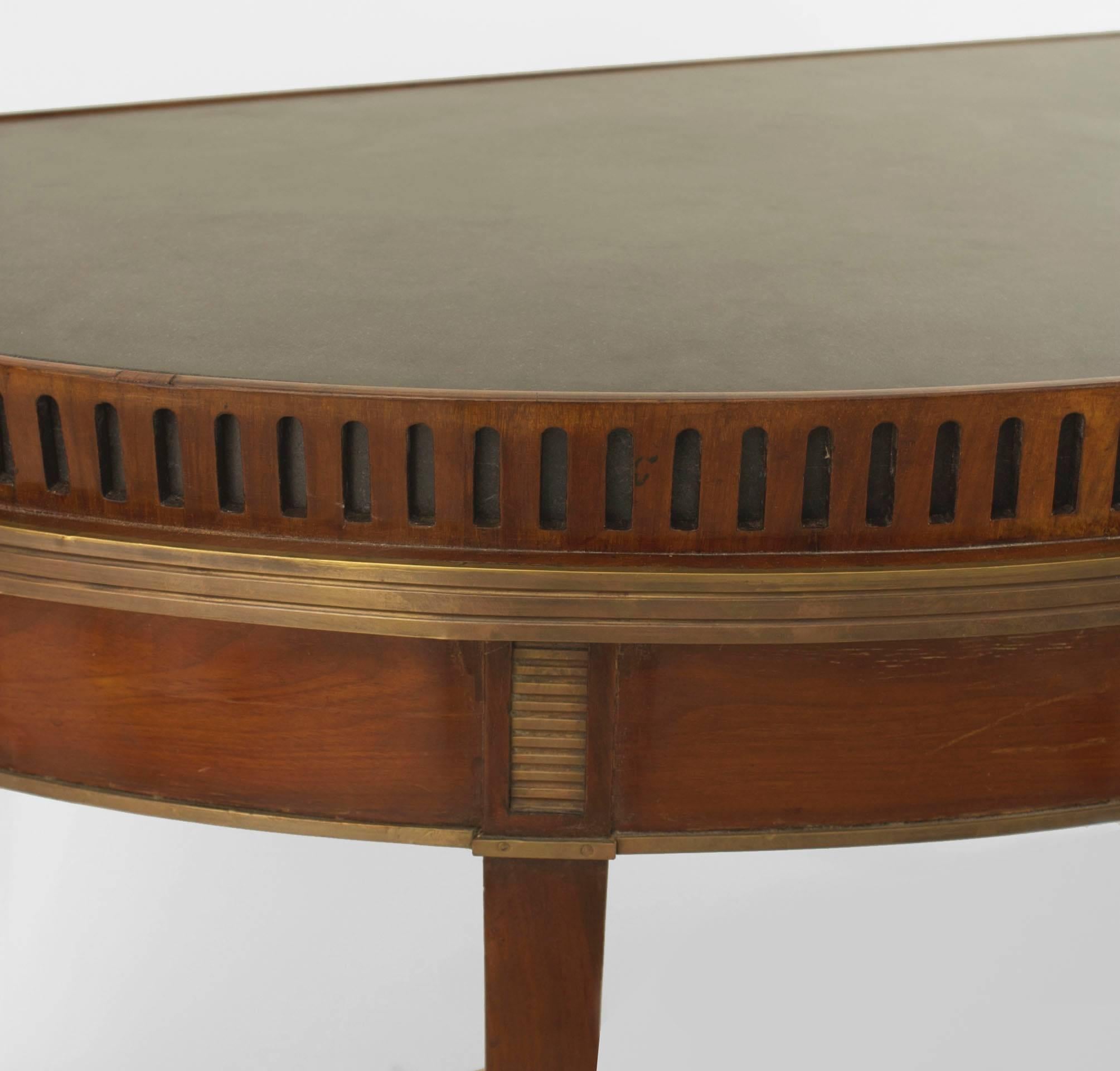 Russian Mahogany "D" Shaped Console Table For Sale at 1stDibs