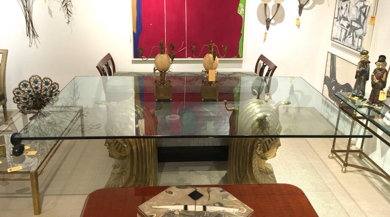 20th Century Egyptian Revival Pharaoh Dining Table For Sale at 1stdibs