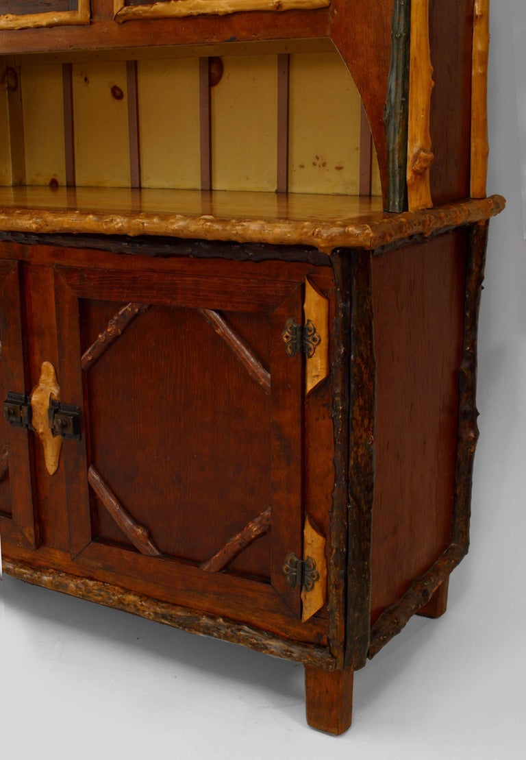 American Rustic Adirondack Style Cupboard For Sale at 1stDibs