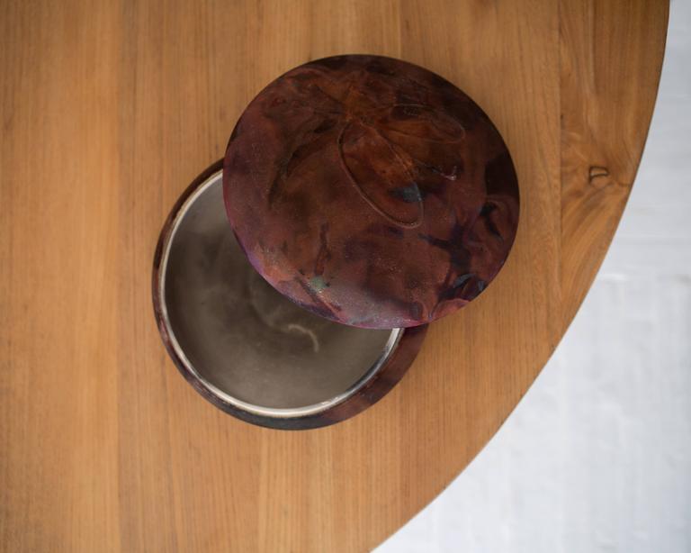Russell Kagan Raku Pottery Box at 1stDibs