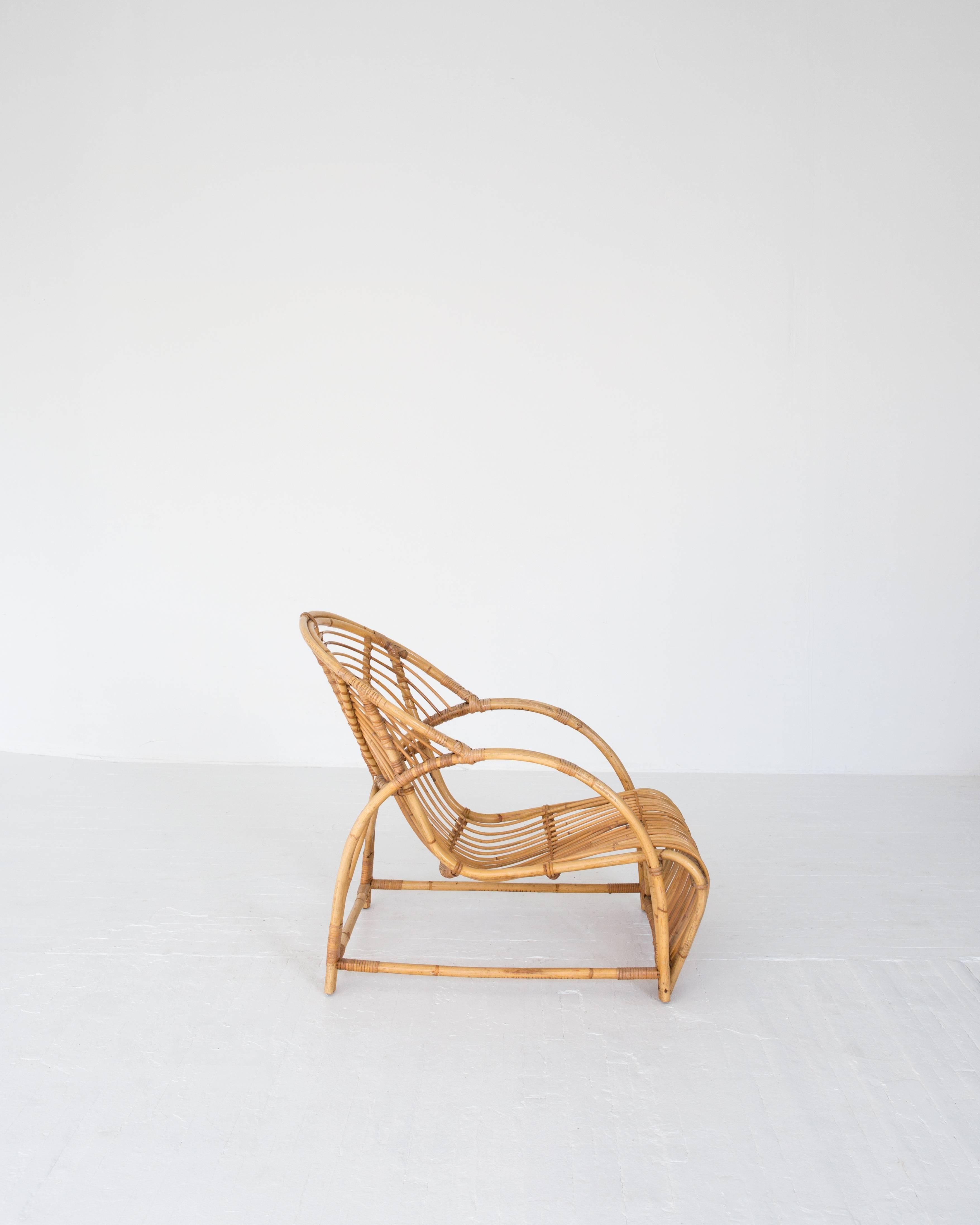 Danish Rattan Easy Chair by Elvin Geertsen at 1stDibs | danish rattan ...