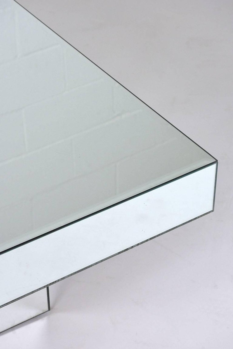 Modern-Style Mirrored Coffee Table at 1stDibs