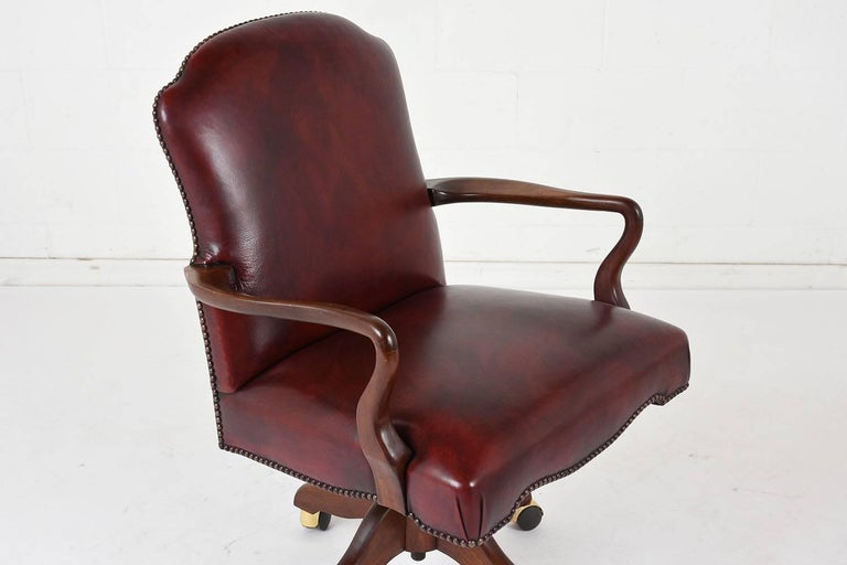 Leather Regency Office Chair at 1stDibs