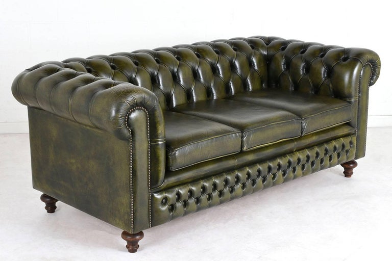 Vintage Chesterfield-Style Sofa at 1stDibs