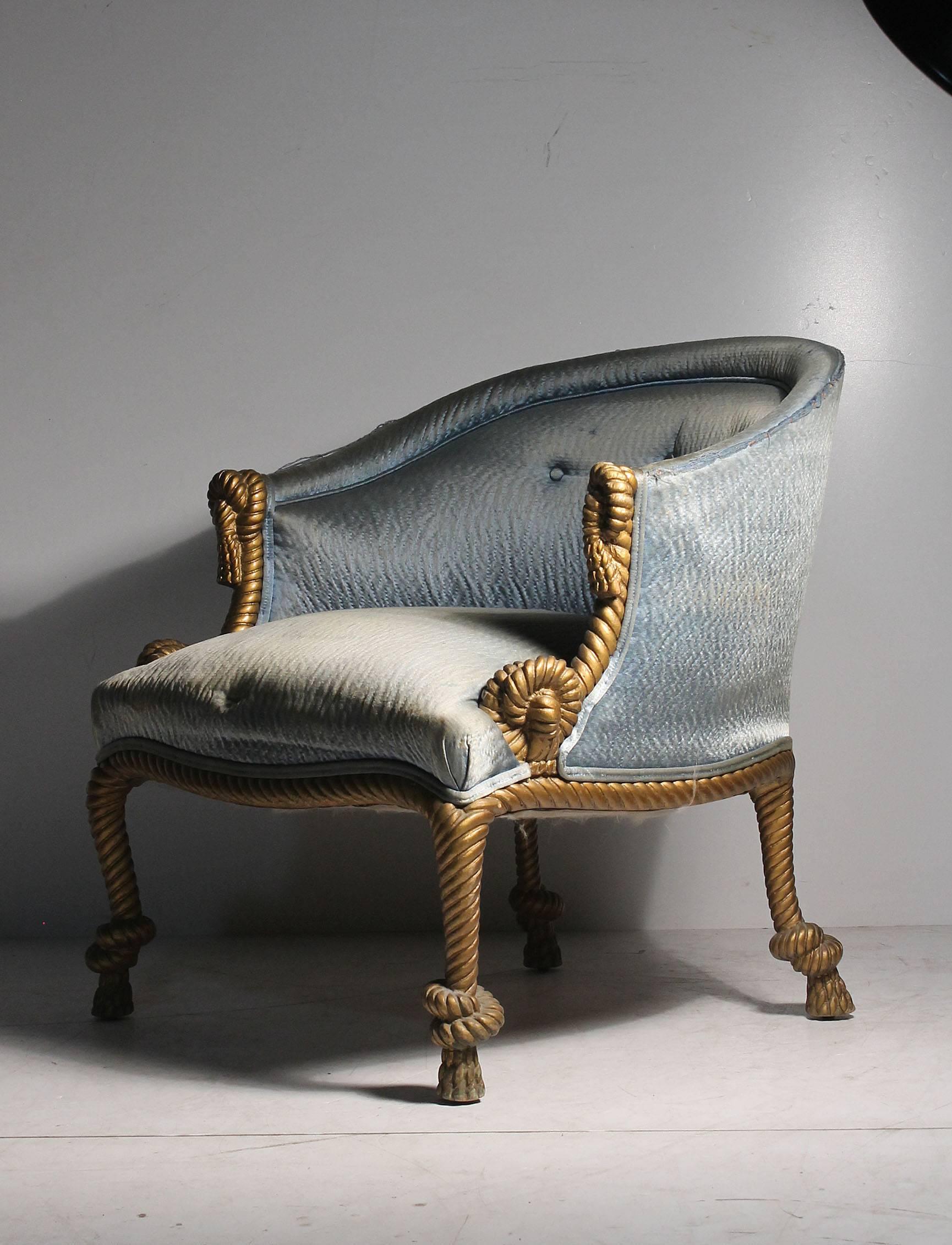 Pair of Vintage Rope and Tassel Lounge Chairs at 1stDibs | vintage rope ...