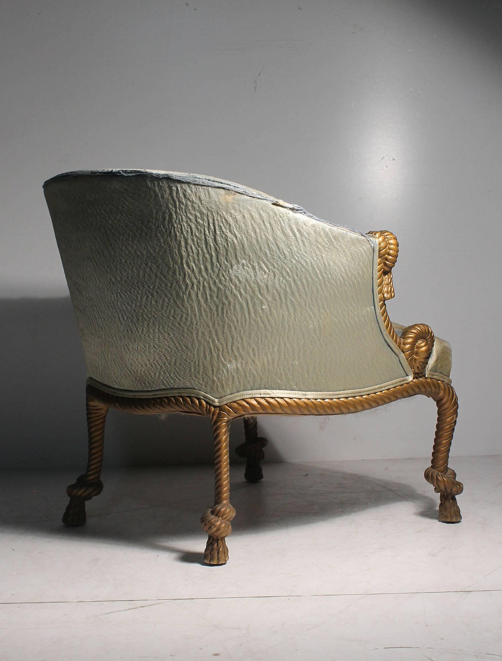 Pair of Vintage Rope and Tassel Lounge Chairs at 1stDibs | vintage rope ...