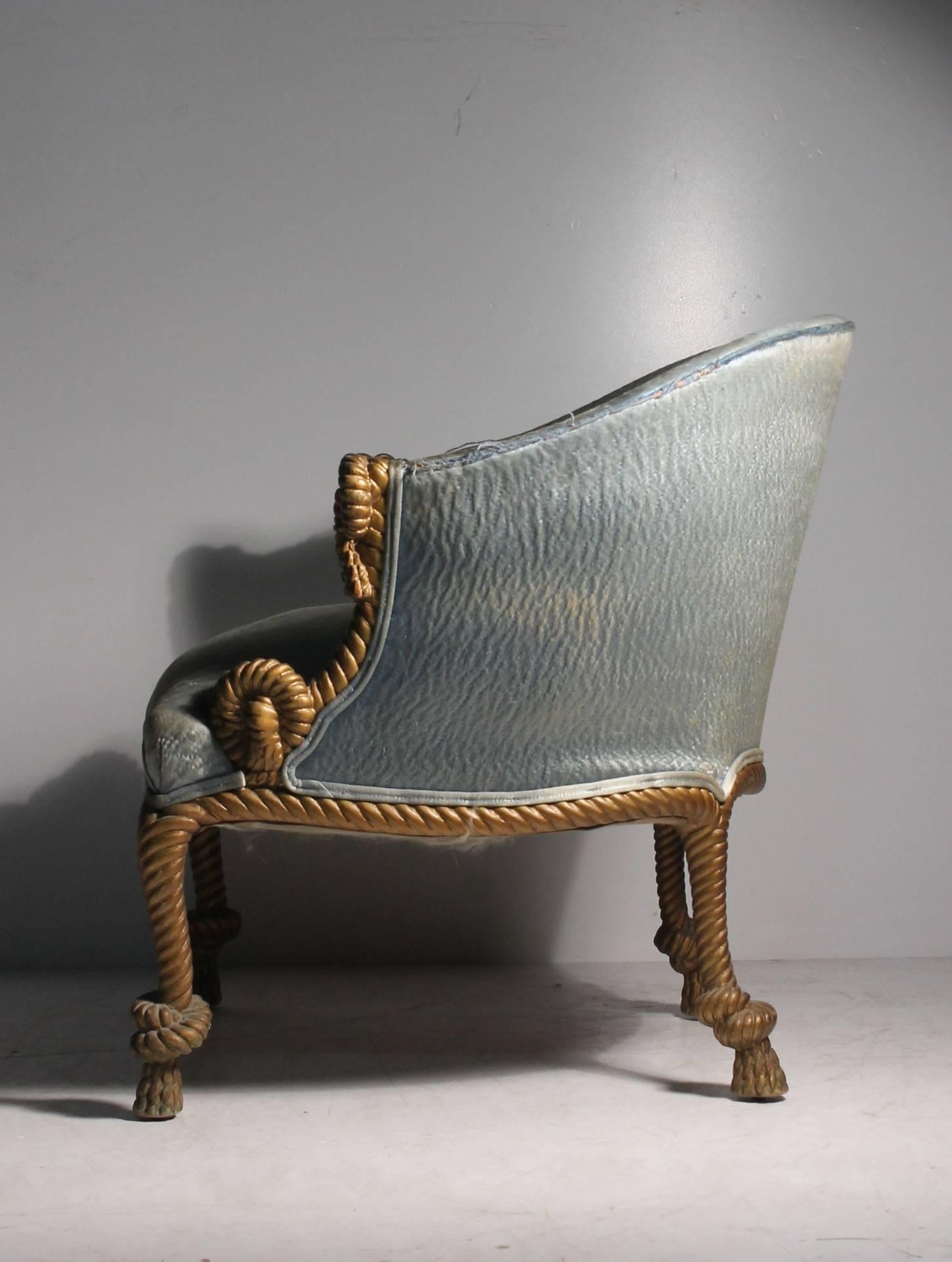 Pair of Vintage Rope and Tassel Lounge Chairs at 1stDibs | vintage rope ...