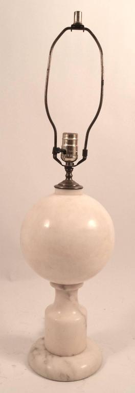 Bold Ball Form Marble Lamp For Sale at 1stDibs | marble ball lamp