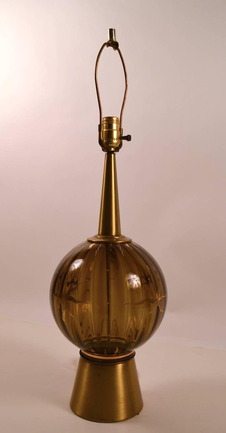 Decorated Glass Ball Lamp For Sale at 1stdibs