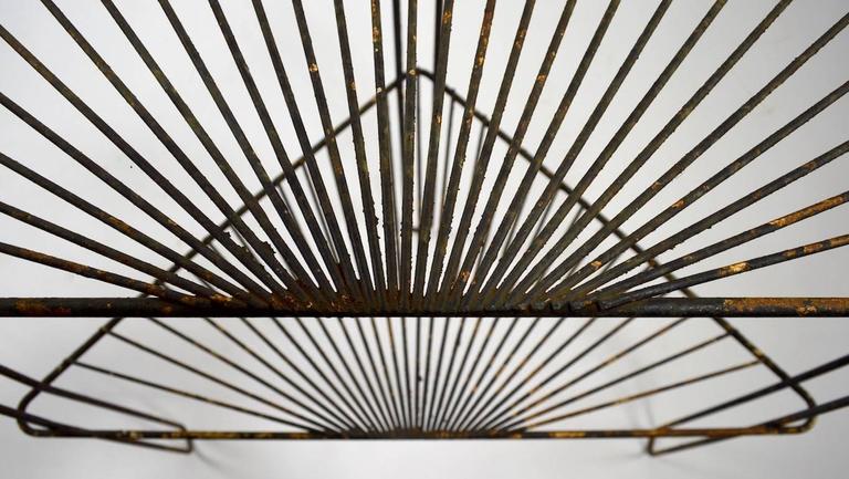 Three-Tier Triangular Wrought Iron Stand at 1stDibs