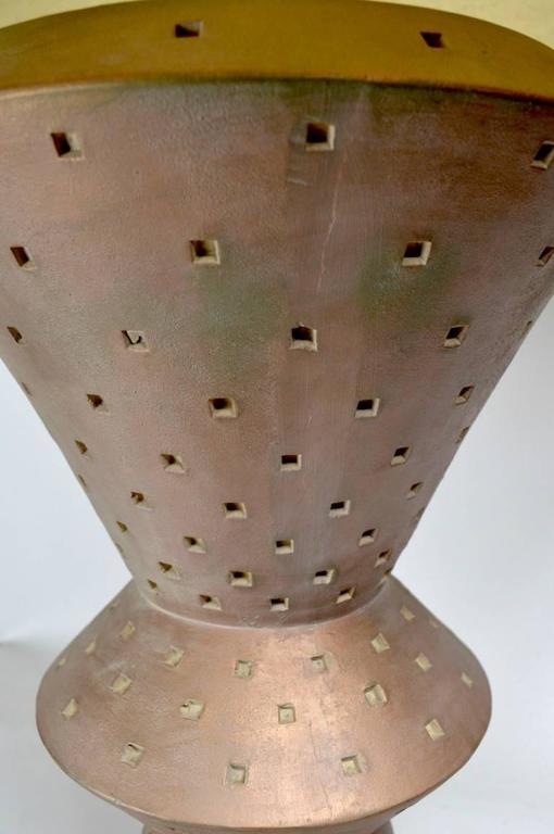 Pair of Architectural Scale Plaster Lamps Marked Bon Art, 1991 at 1stDibs