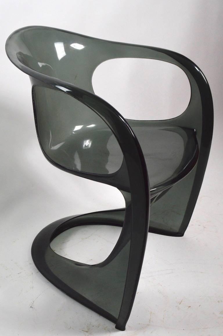 Smoked Lucite Casalino Chair by Alexander Begge at 1stDibs