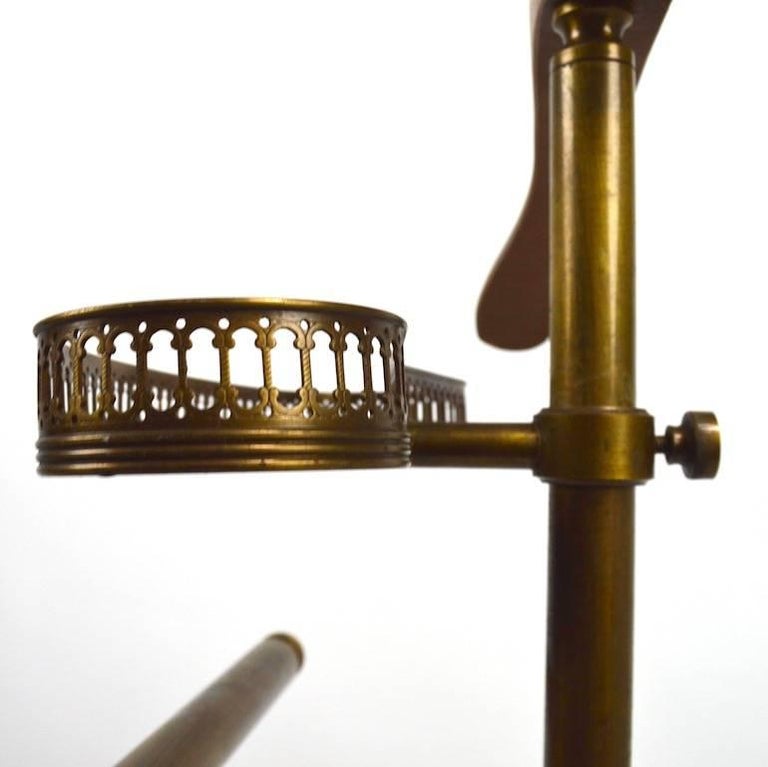 Brass and Maple Valet Silent Butler Stand Attributed to Maison Jansen ...