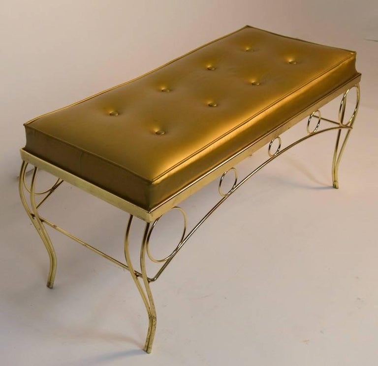 Glam Hollywood Regency Bench by George Koch and Sons at 1stDibs
