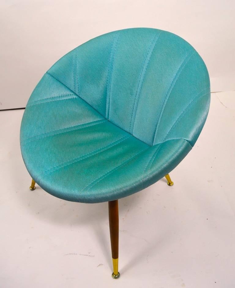 Chic Vinyl Clamshell Chair at 1stDibs