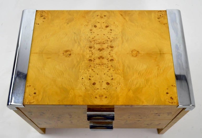 Pair of Burl Nightstands by Pace at 1stDibs