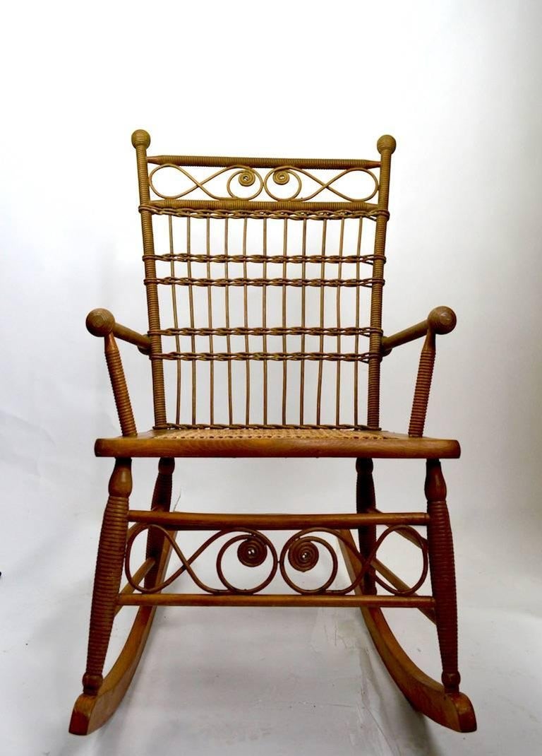 Victorian Wicker Porch Rocker at 1stDibs