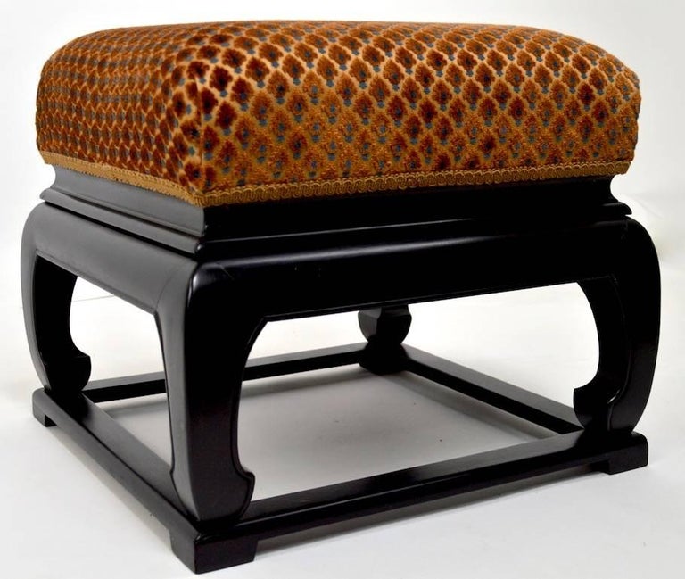 Pair of Asia Modern Chinese Style Ottoman Footrest Stools at 1stDibs