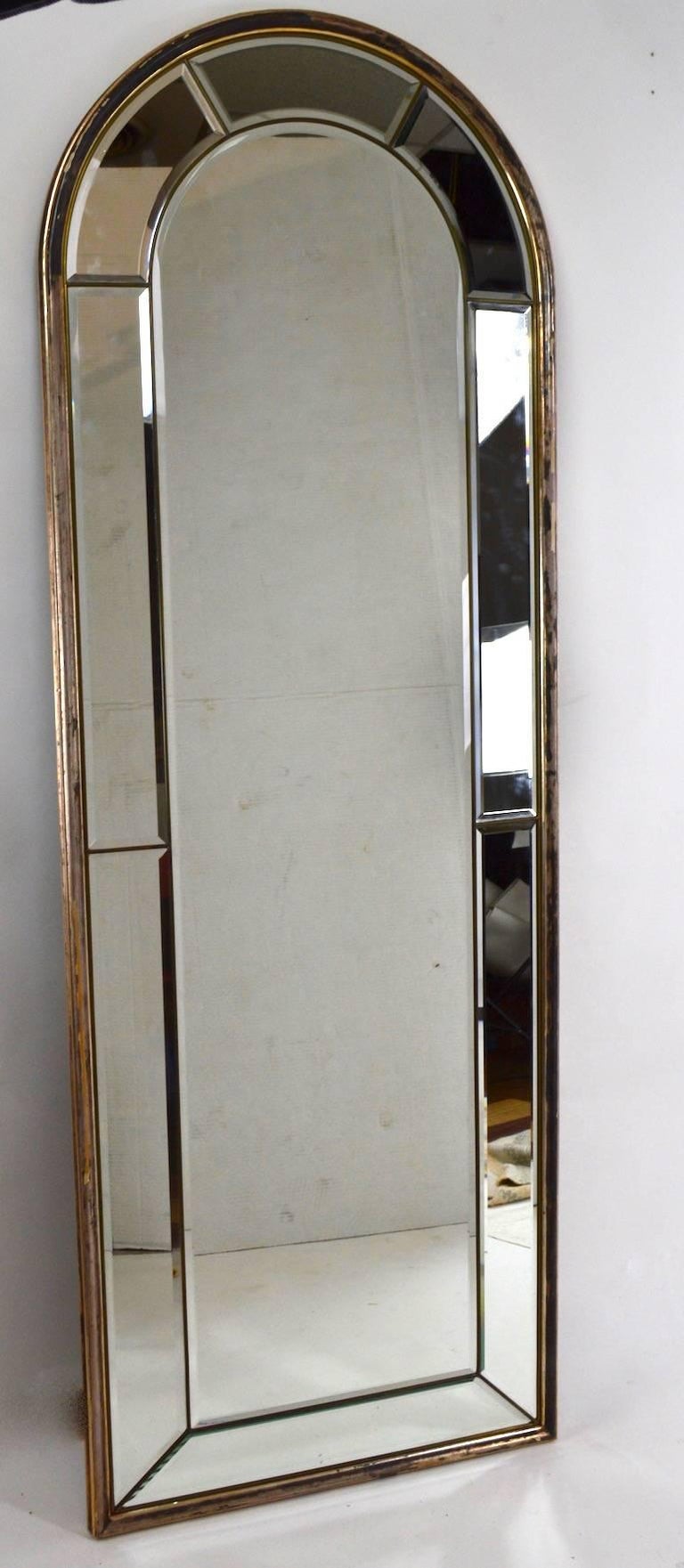 Cathedral Mirror with Silver Gilt Frame Made in Italy at 1stDibs