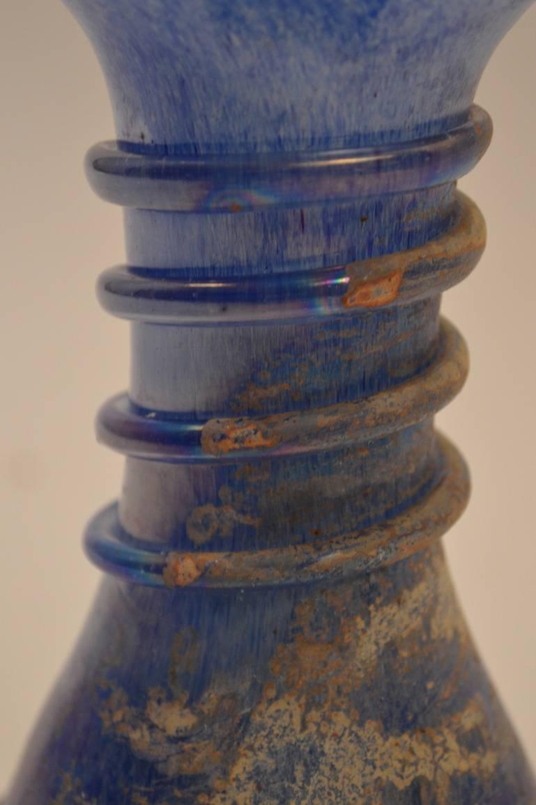 Blue Murano Scavo Vase at 1stDibs | murano scavo glass, scavo murano