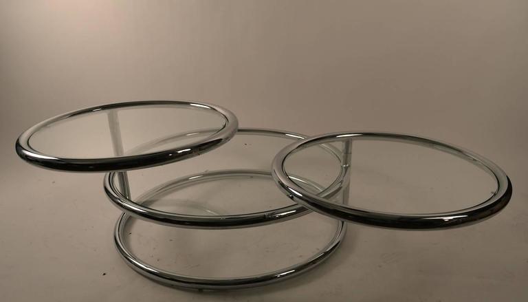 Chrome Mechanical Disk Table For Sale at 1stDibs