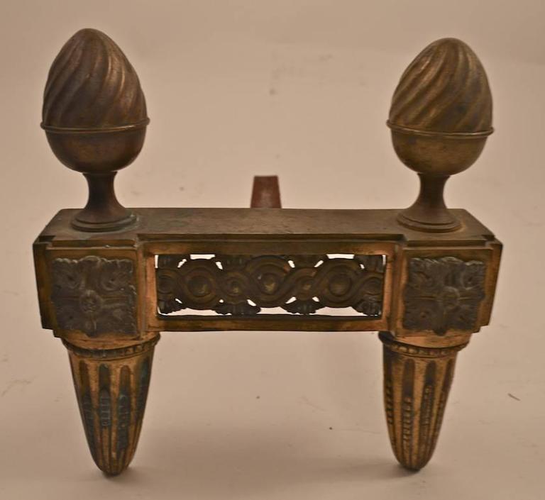 Diminutive Pair of Chenets For Sale at 1stDibs