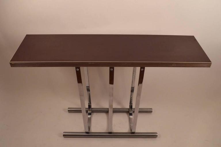 Rohde for Troy Sunshade Chrome Console Table For Sale at 1stDibs