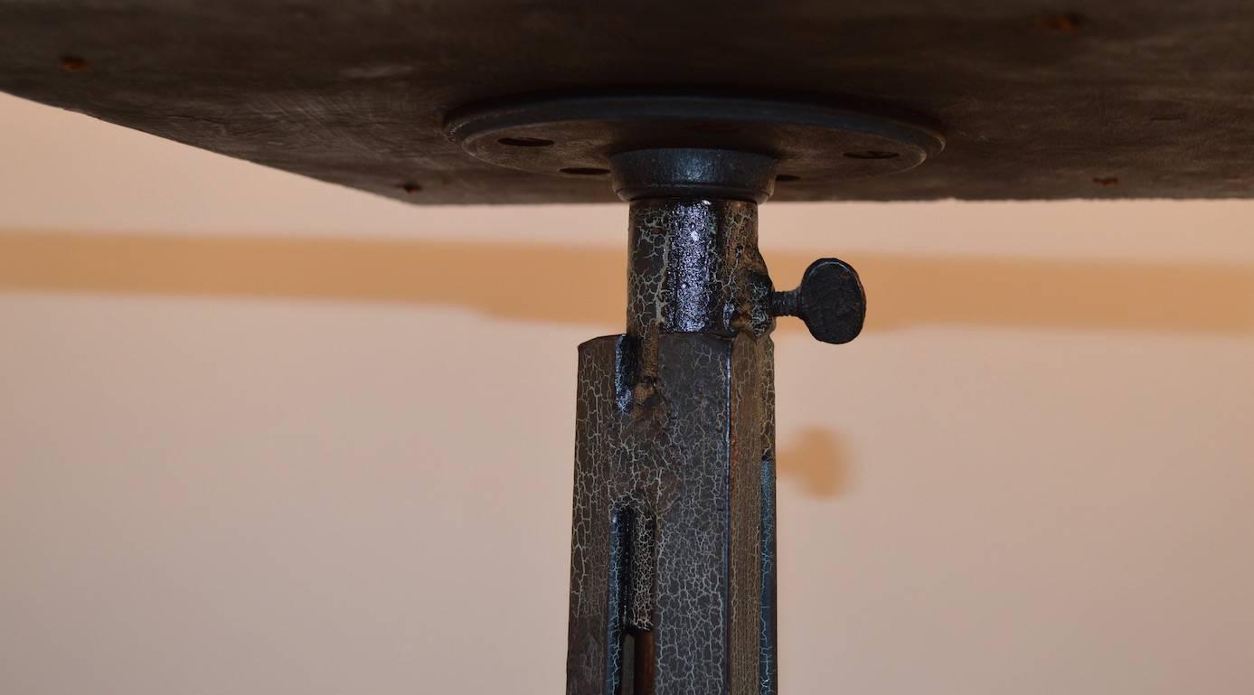 Adjustable Industrial Sculpture Stand For Sale at 1stdibs