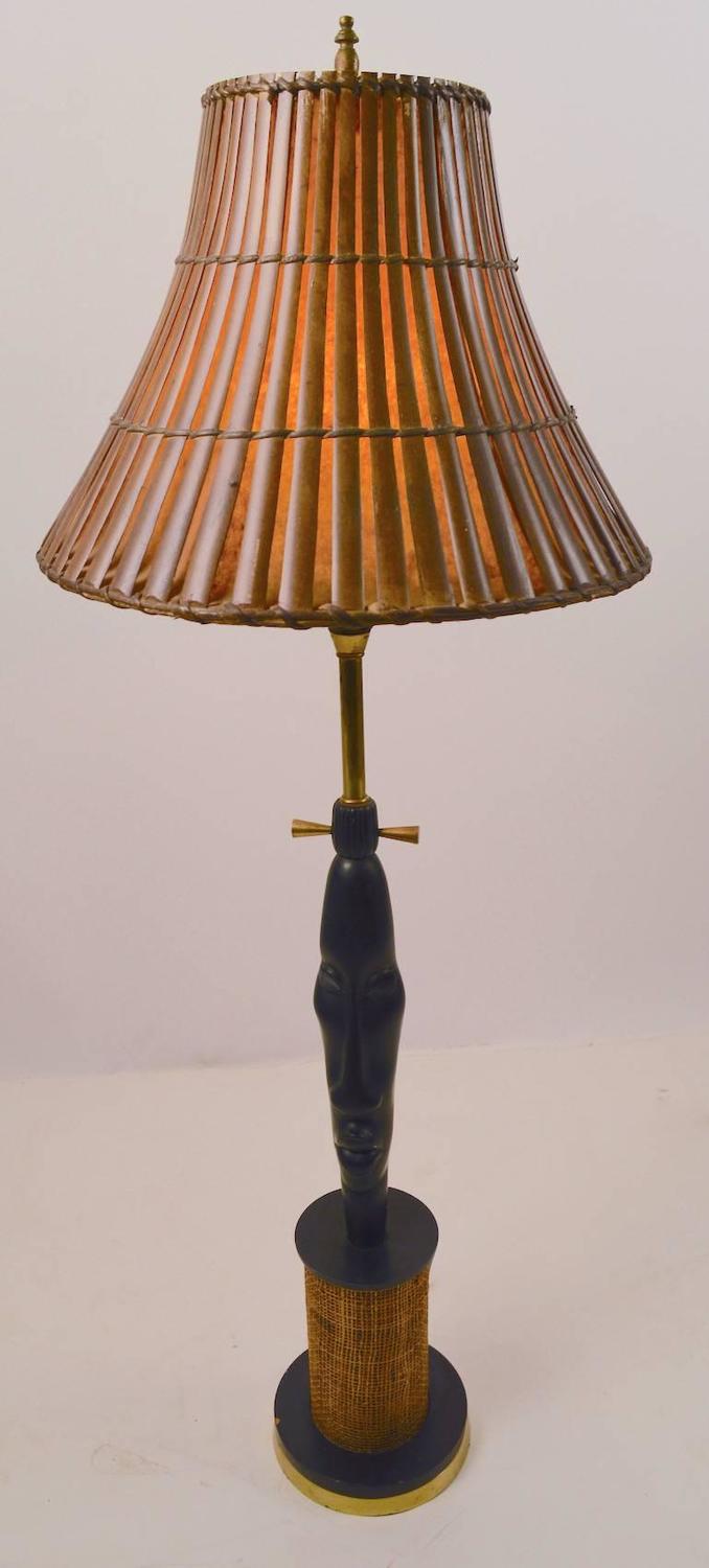 African Motif Table Lamp after Hagenauer For Sale at 1stdibs
