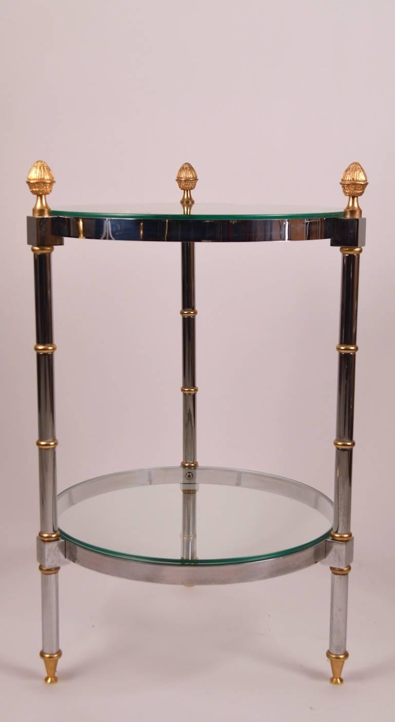 Round Two-Tier Table Attributed to Maison Jansen at 1stDibs