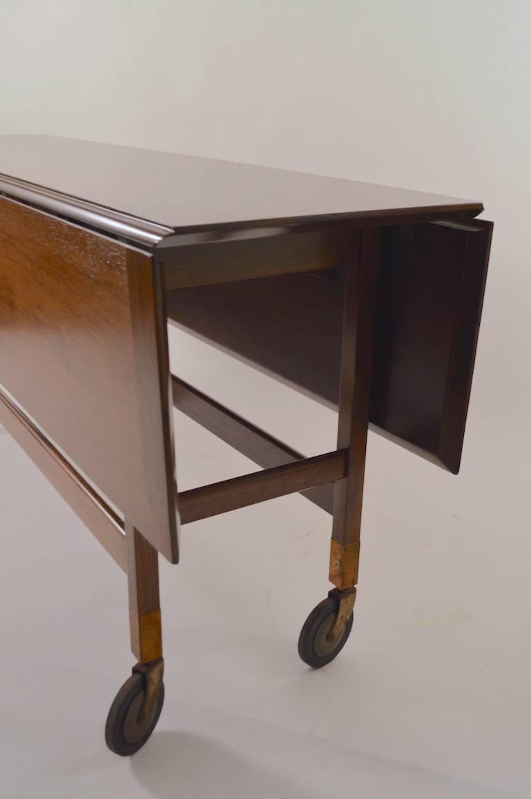 Large Drop-Leaf Serving Bar Cart at 1stDibs