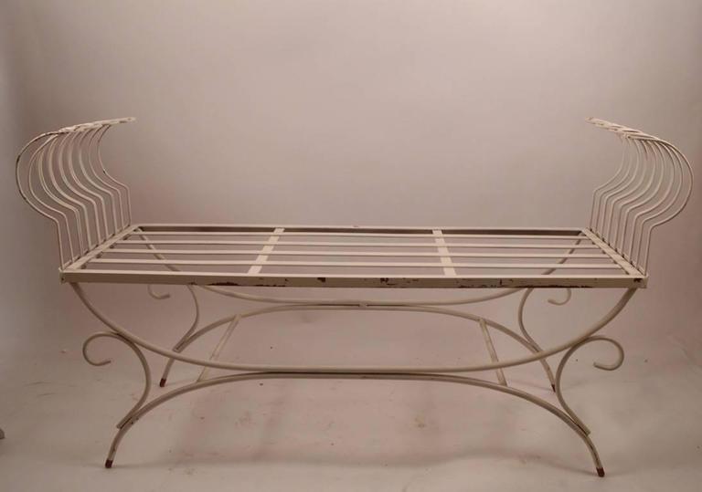 Wrought Iron Window Bench at 1stDibs