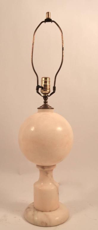 Bold Ball Form Marble Lamp For Sale at 1stDibs | marble ball lamp