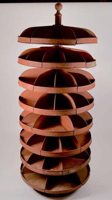 Vintage Industrial Rotating Storage Bin at 1stDibs