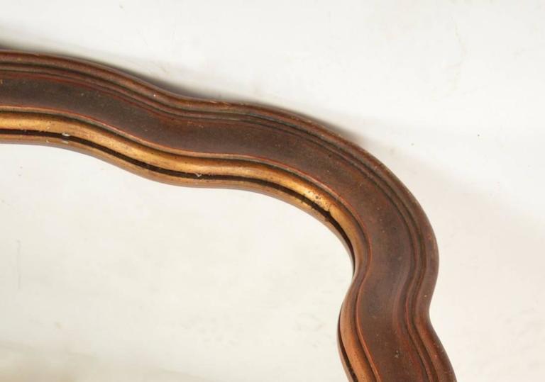 Large Gilt Frame Mirror with Stylish Curvy Edge at 1stDibs