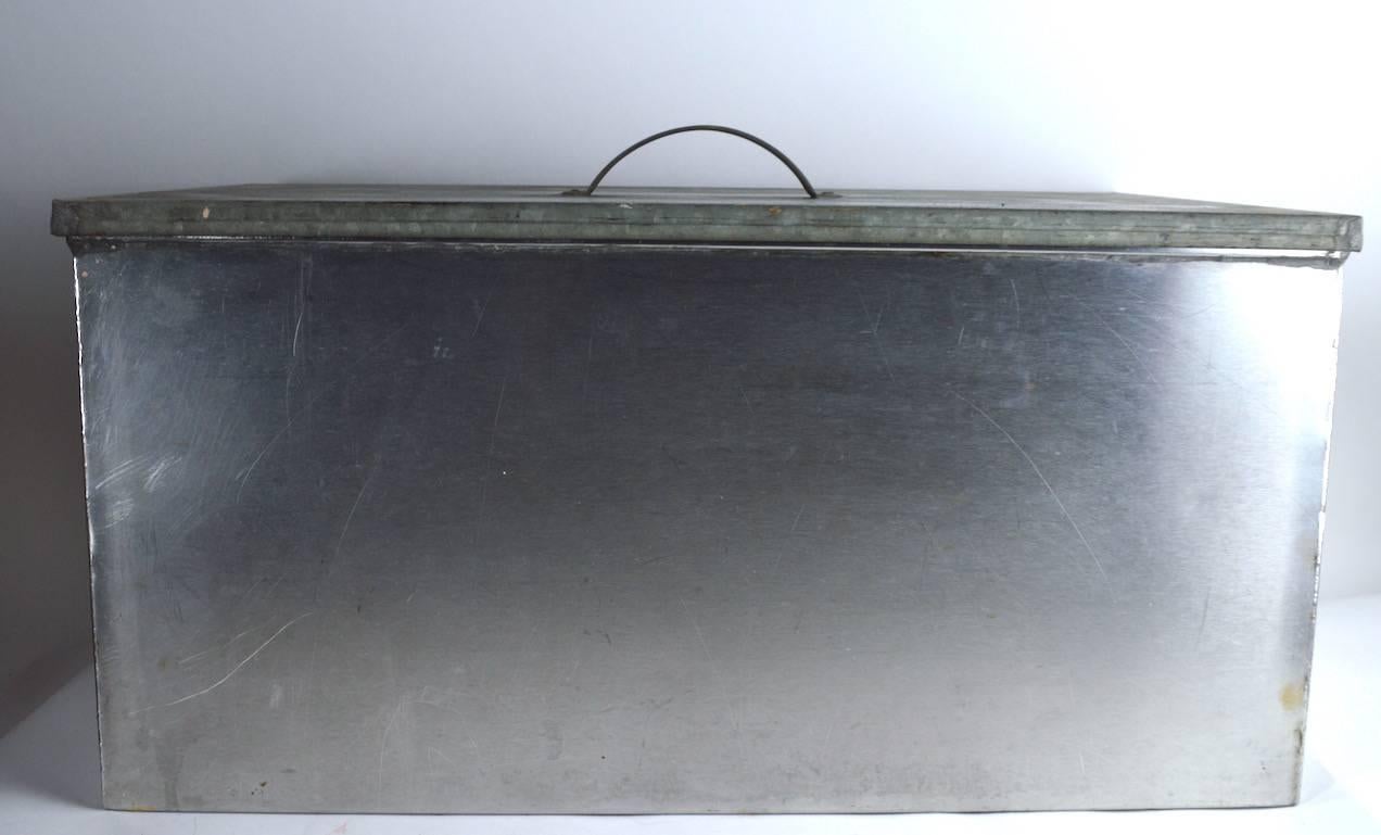 Stainless Steel and Galvanized Tin Industrial Storage Box at 1stDibs ...