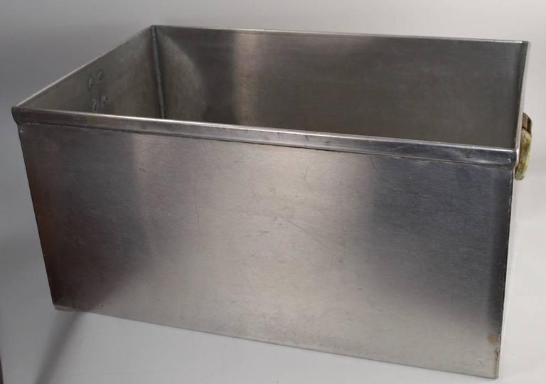 Stainless Steel And Galvanised Tin Industrial Storage Box At 1stdibs
