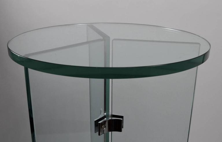Plate Glass Pedestal Table by Pace at 1stDibs