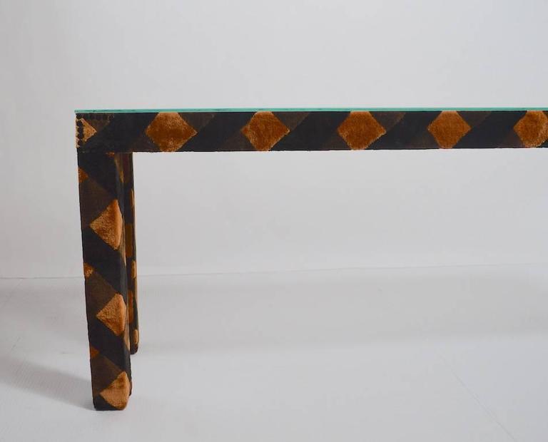 Upholstered Parsons Console Table at 1stDibs | upholstered console ...